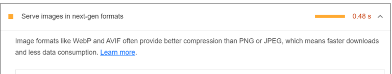 What are the "Serve images in next-gen formats"?